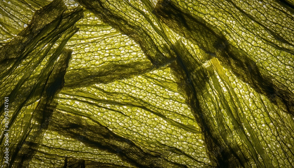 Ultra macro of seaweed nori sheets, revealing rough fibrous patterns ...