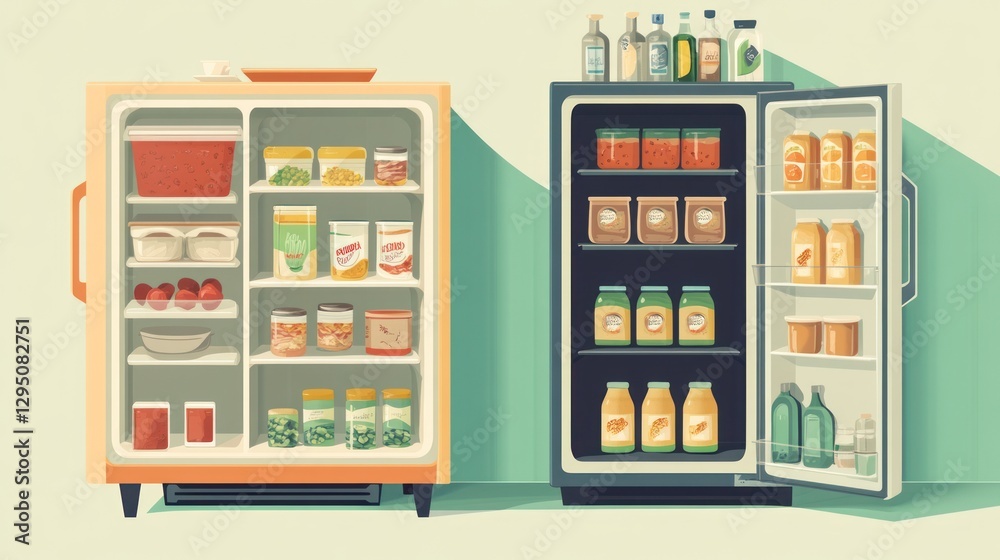 Organized Pantry: A Visual Guide to Efficient Food Storage Stock ...