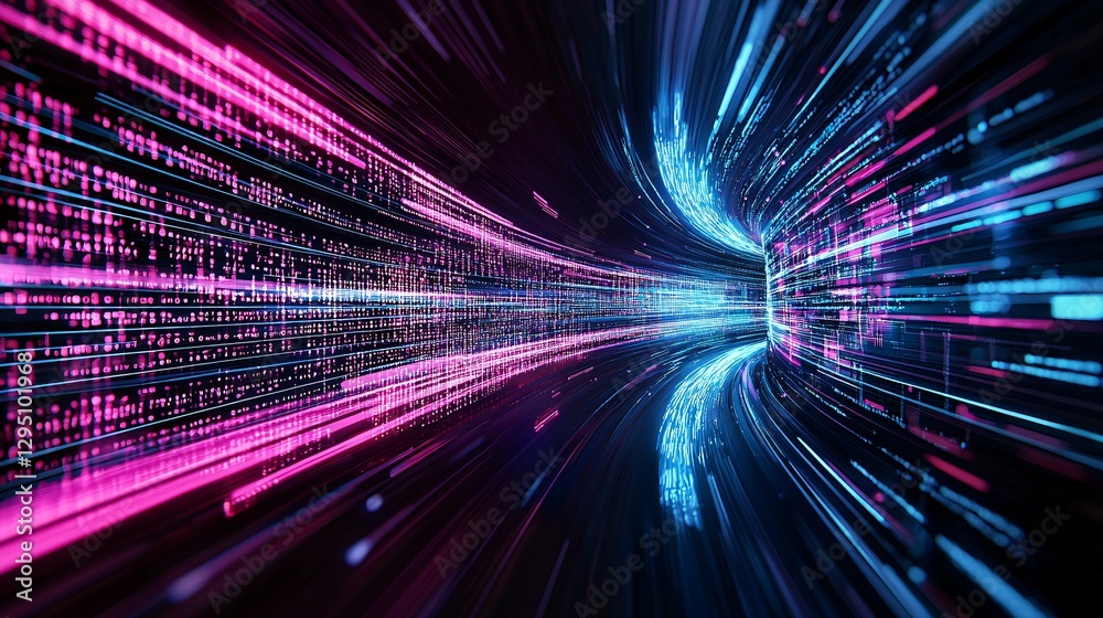 an artistic visualization of high-speed information knowledge ...