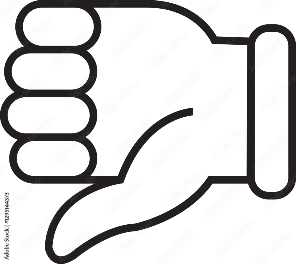 Hand gestures line icon . Handshake, Clapping hands, Victory vector ...