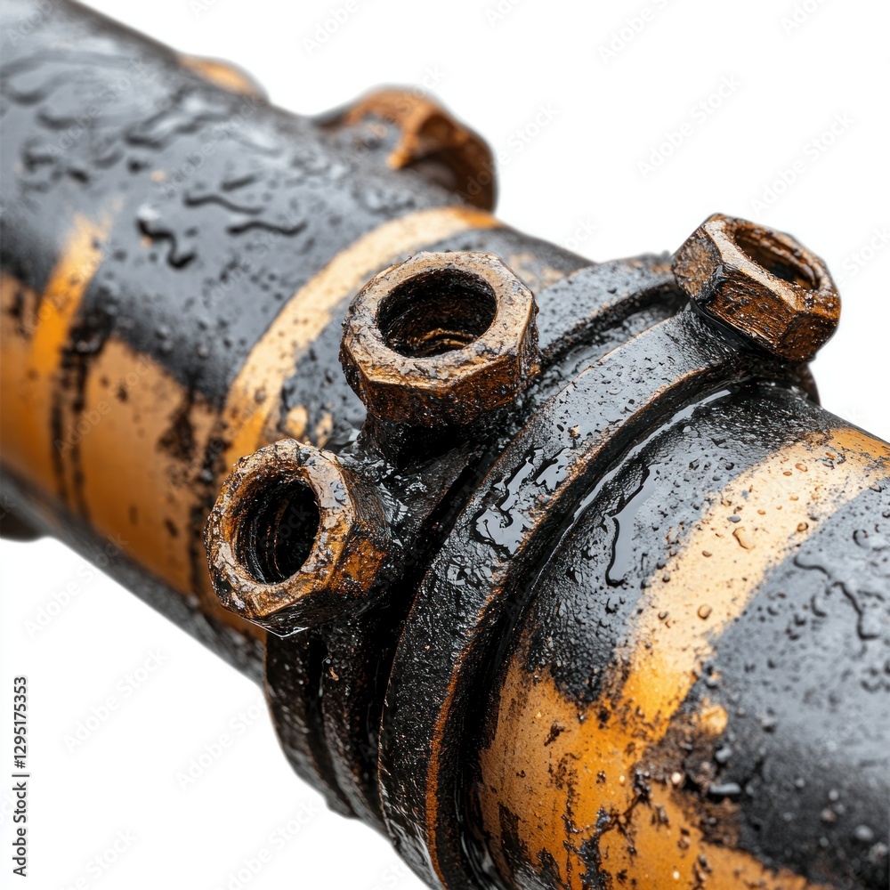 Professional image of an oil pipeline welding seam with a seamless ...