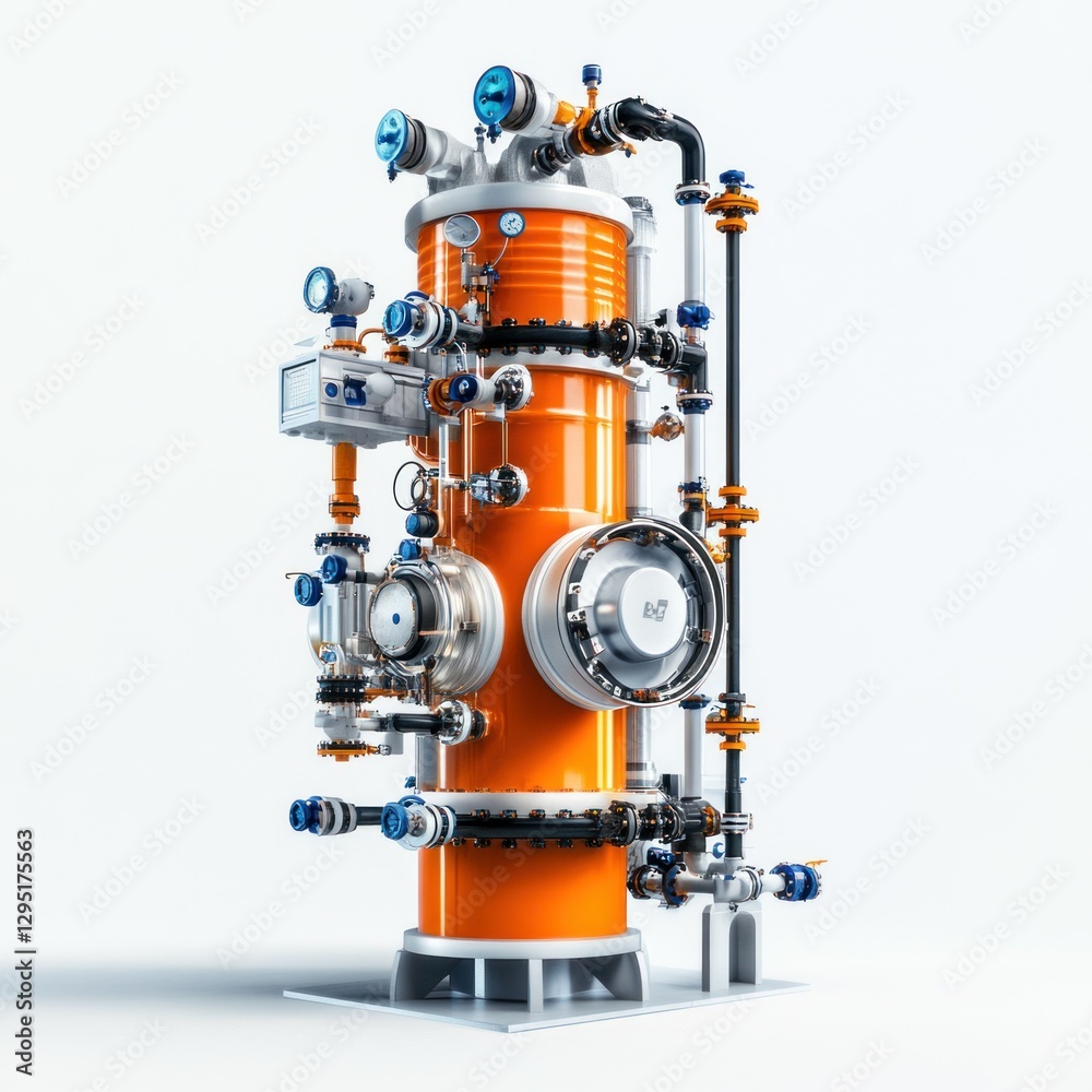 Professional image of an oil well production separator with a seamless ...