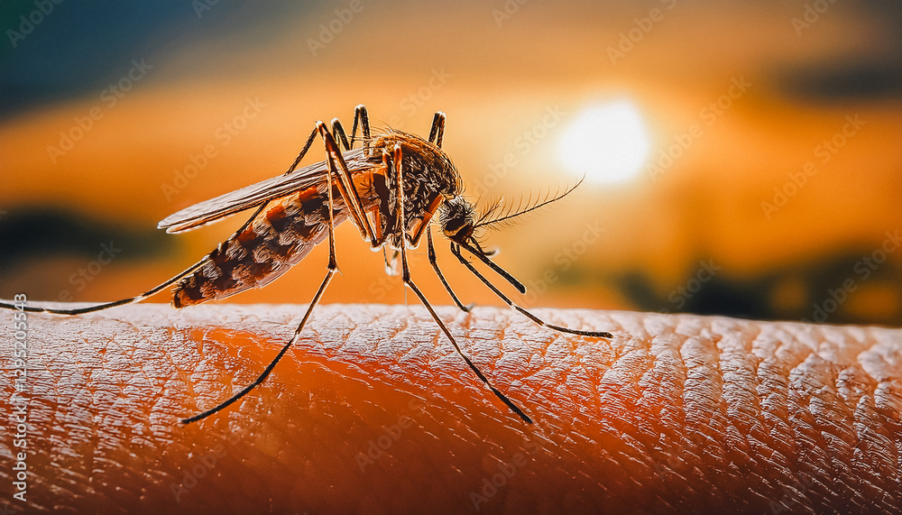 Zica virus aedes aegypti mosquito on human skin,Dengue, Chikungunya ...