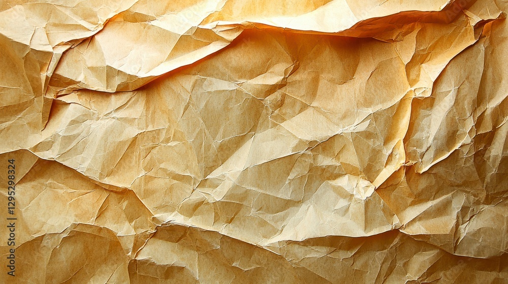 Crumpled Manila Paper Texture Background for Graphic Design and ...