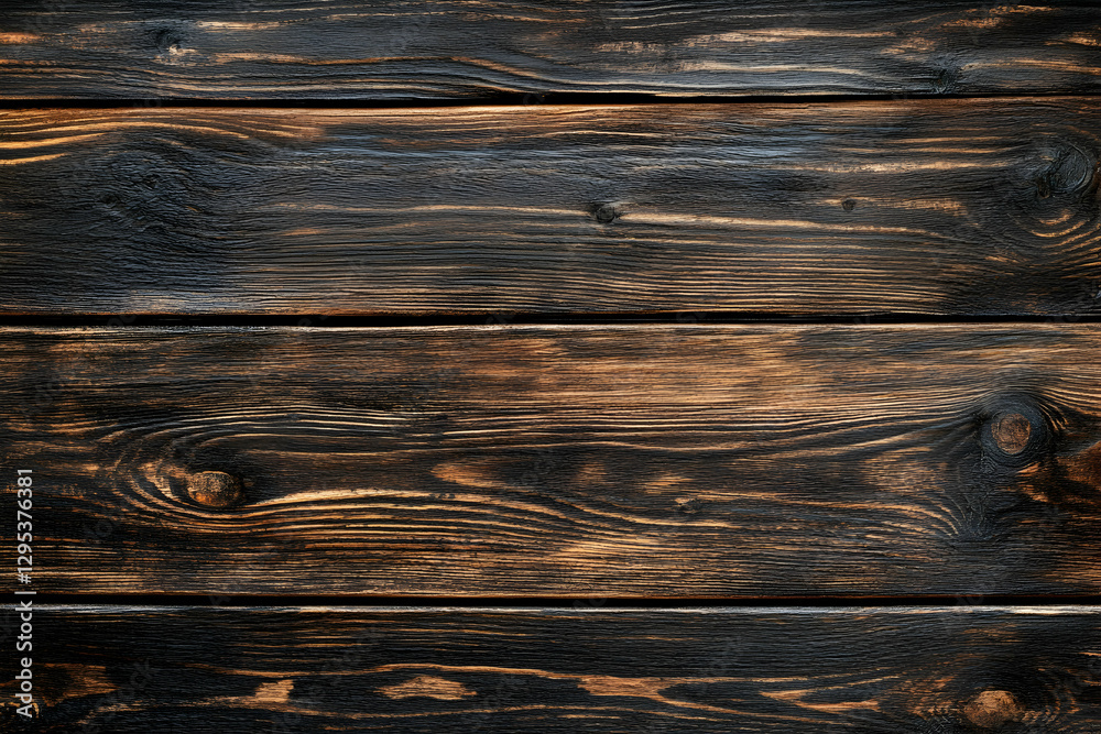 Rustic Burnt Wood Texture Background, Charred Planks with Visible Grain ...