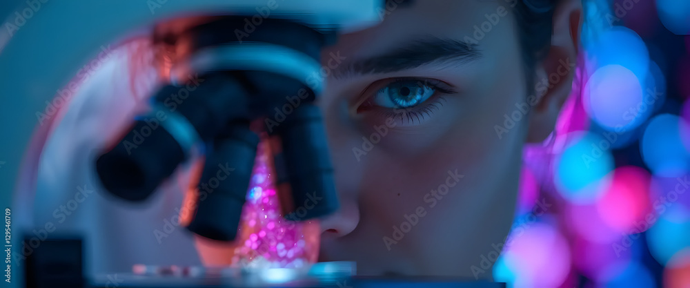 Exploring microorganisms in a biological lab city science fair student ...