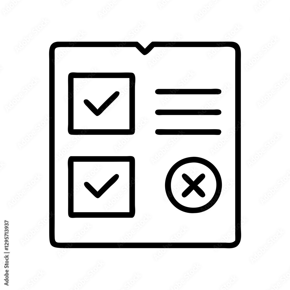 pros and cons list icon, pros and cons list line art - simple line art ...