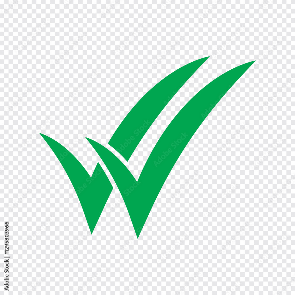 Image vectorielle Stock Check mark icon. Double checkmark vector set ...