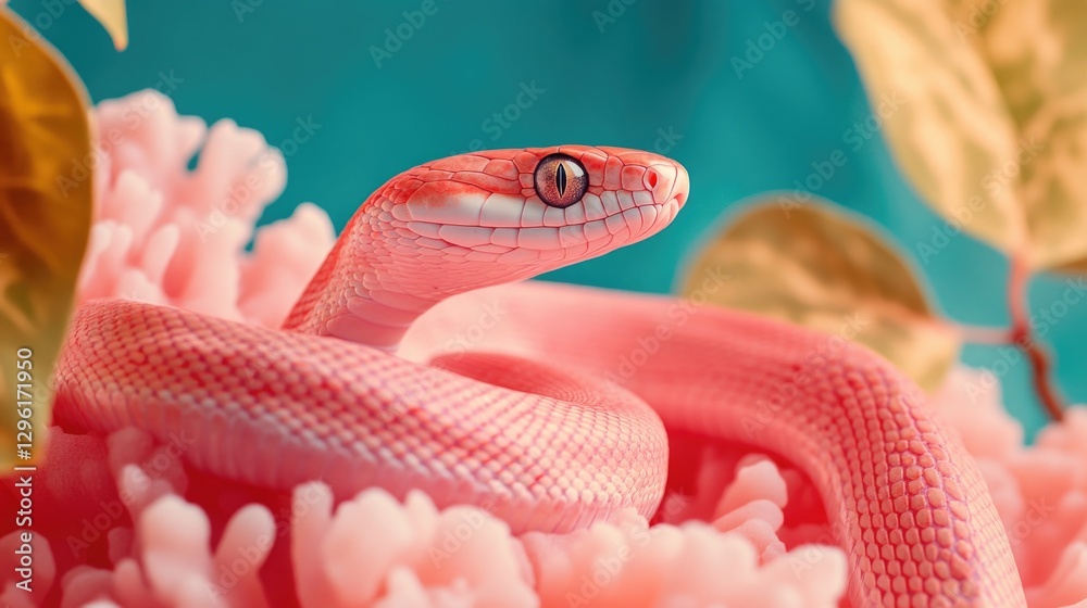 The red python is a species of snake that inhabits the rainforests of ...