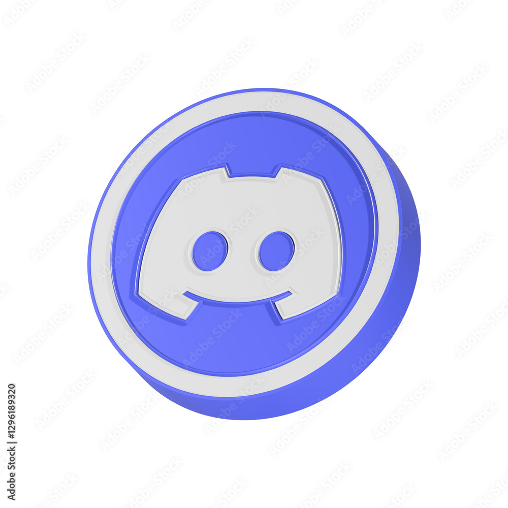 discord game community logo icon symbol 3d Stock Photo | Adobe Stock