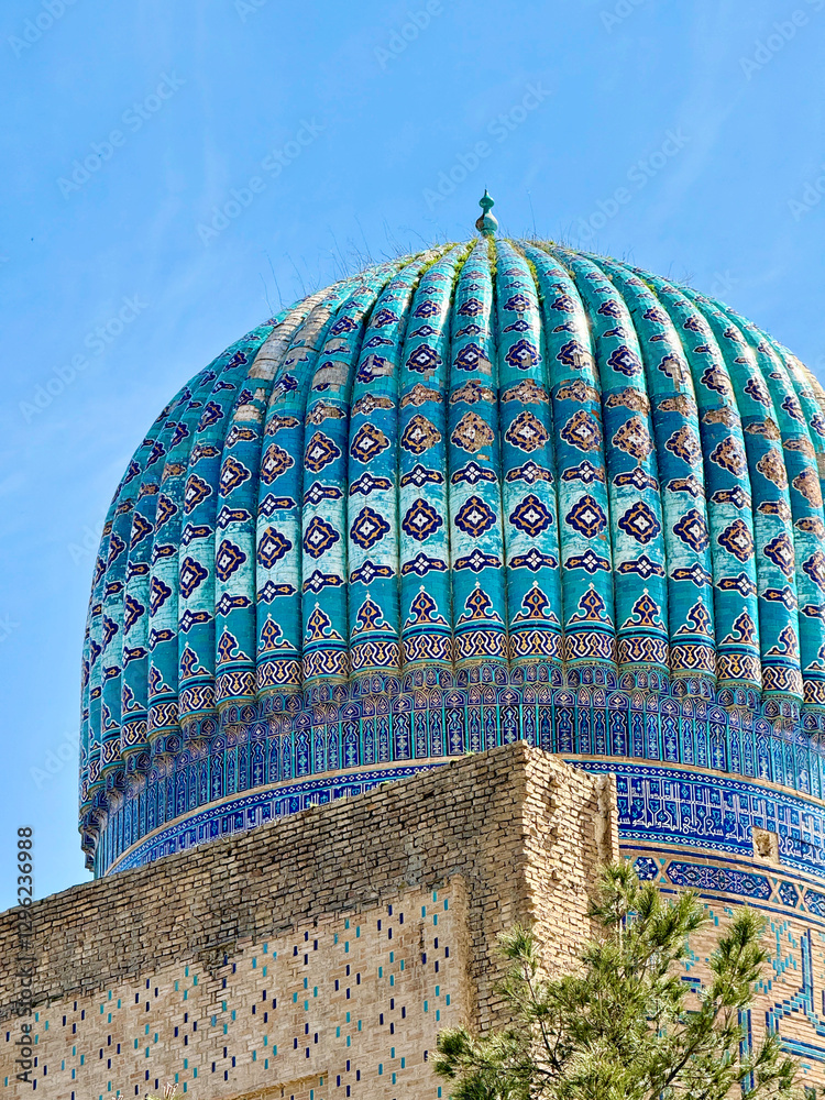 Dome of the Bibi Khanum mosque dedicated to Timur's favorite wife in ...