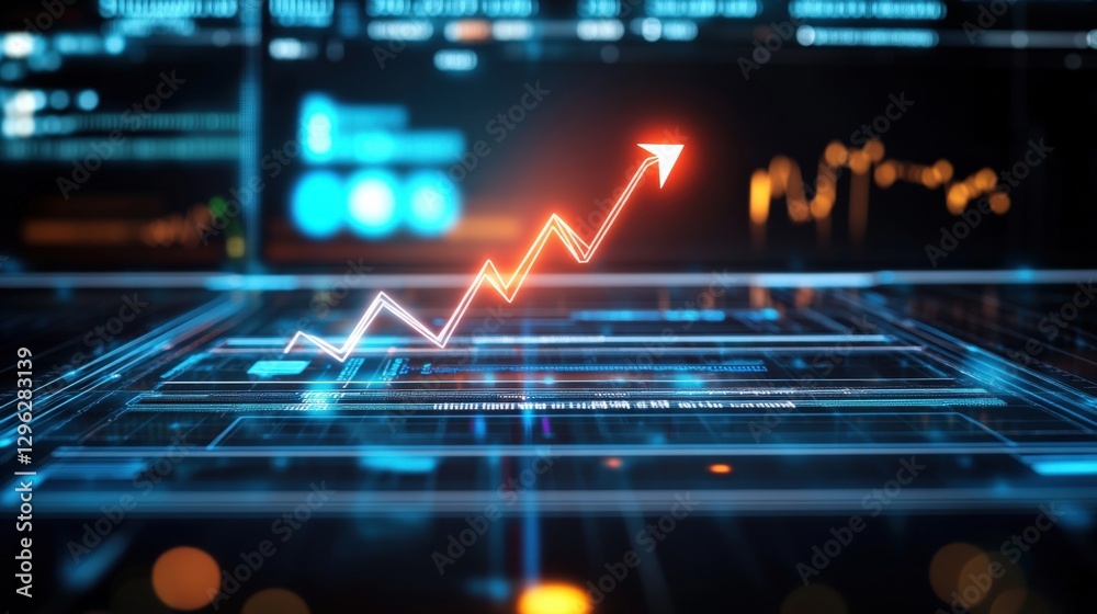 Market trend analysis corporate environment data visualization digital ...