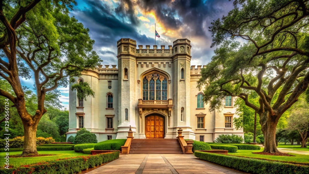 Louisiana Old State Capitol Building Entrance, Baton Rouge Historic ...