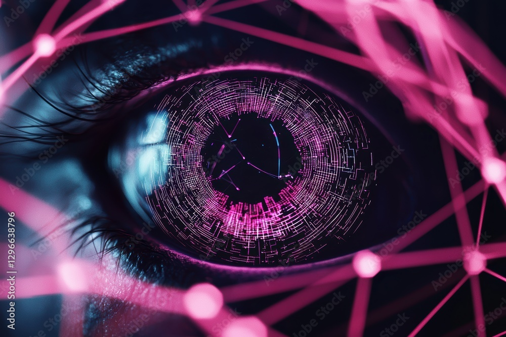 Holographic billboards flickering between alternate realities, their neon symbols forming ...