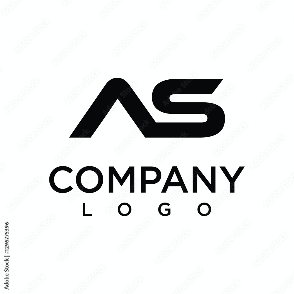 letter AS logo design vector for business branding Stock Vector | Adobe ...