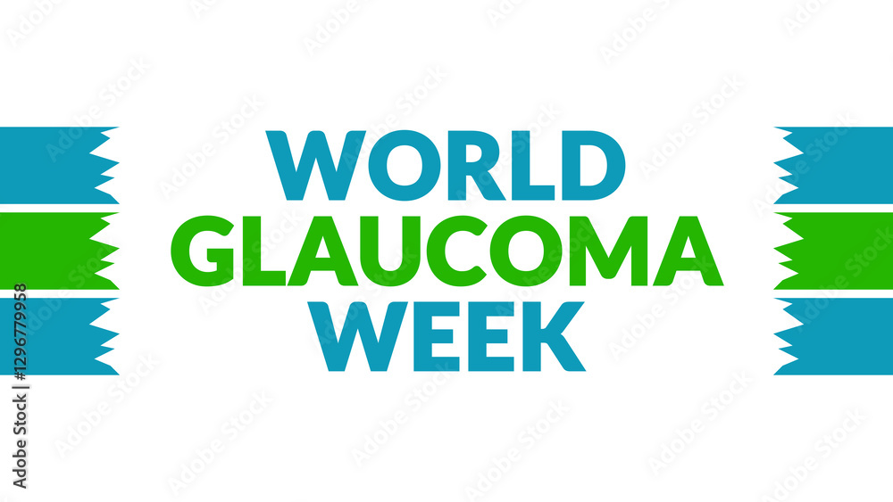 World Glaucoma Week text with side lines on a White background. Which ...