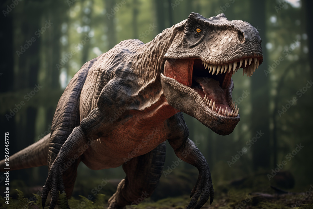 Tyrannosaurus Rex Roaring – Powerful Prehistoric Dinosaur, Fierce ...