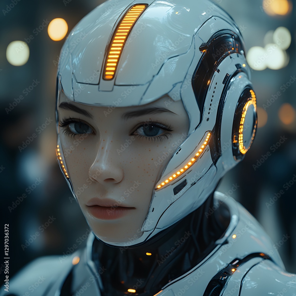 Futuristic AI concepts featuring autonomous machines, advanced robotics, smart automation, and ...