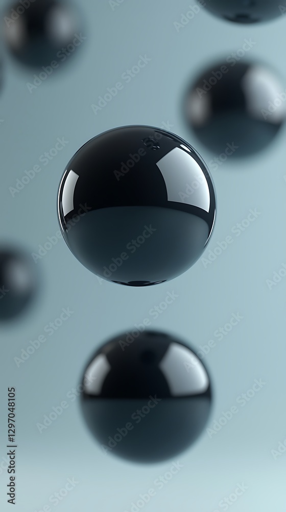 Floating minimalist spheres subtle texture details for futuristic ...