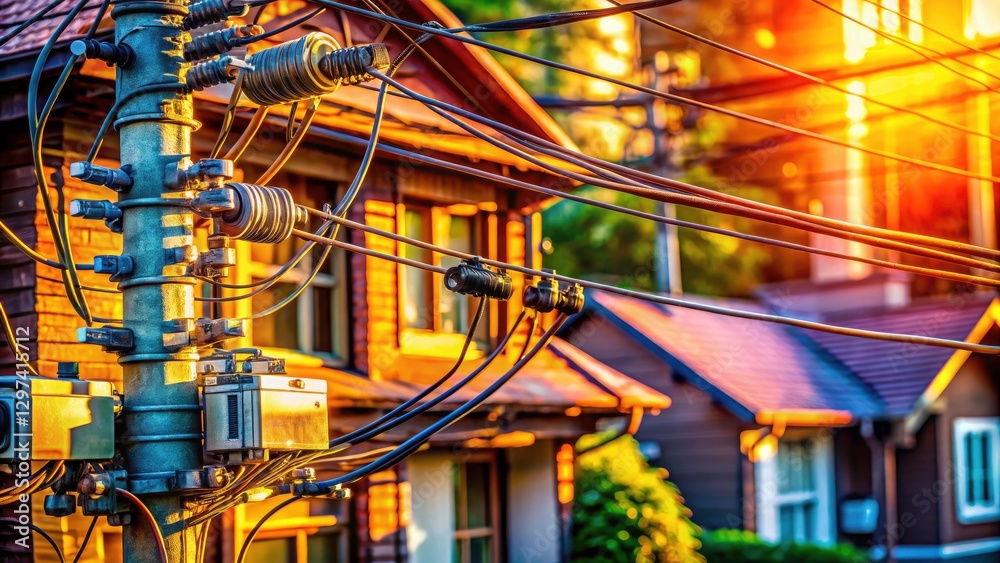 Macro Photography: House Power Grid Connection - Detailed Electrical ...