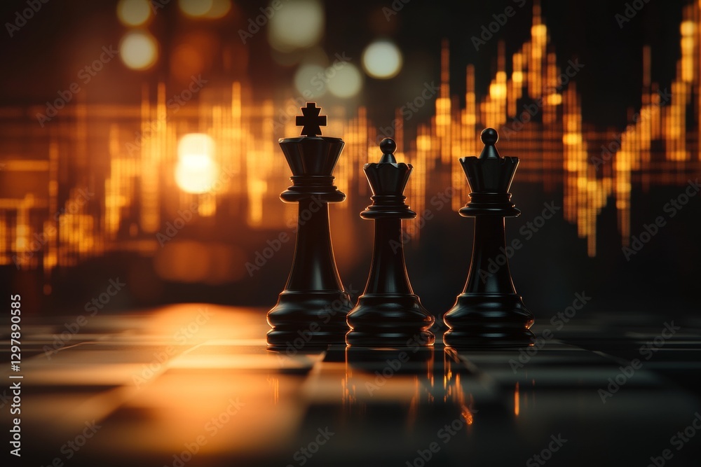 A high-stakes chess match filmed in a dark, modern environment. while ...