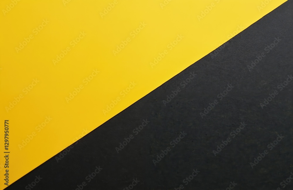 Craft yellow and black paper texture background, half two colors, macro ...