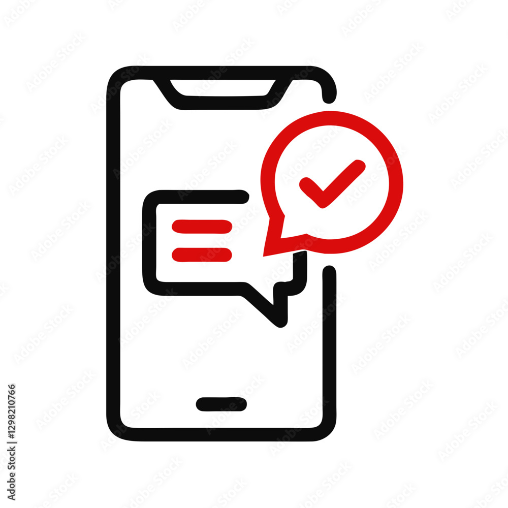 Confirmed Message Smartphone displaying confirmed message with ...