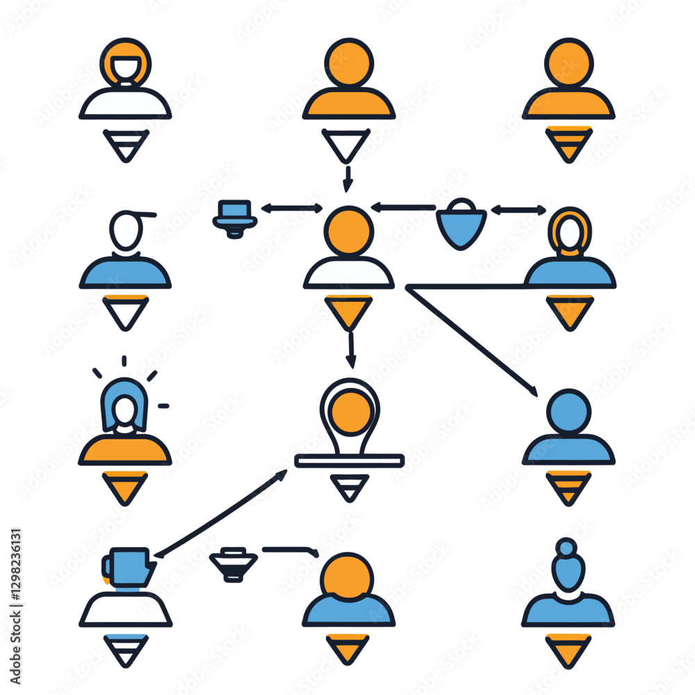 Organizational Chart Illustrating Hierarchy, Process, and Communication ...
