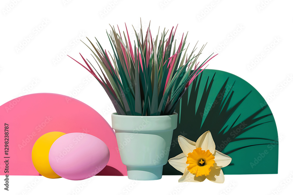 appy Easter seamless border with realistic colorful pastel speckled ...