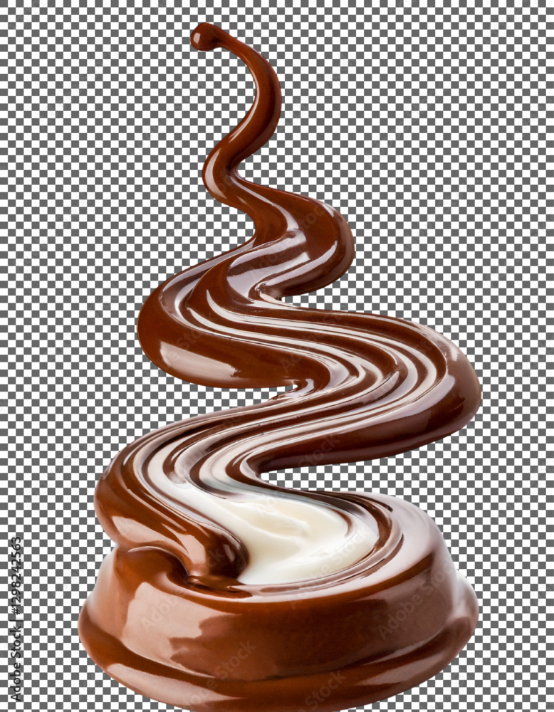 Melted chocolate with milk, Milk Splash, High-Definition Capture of ...