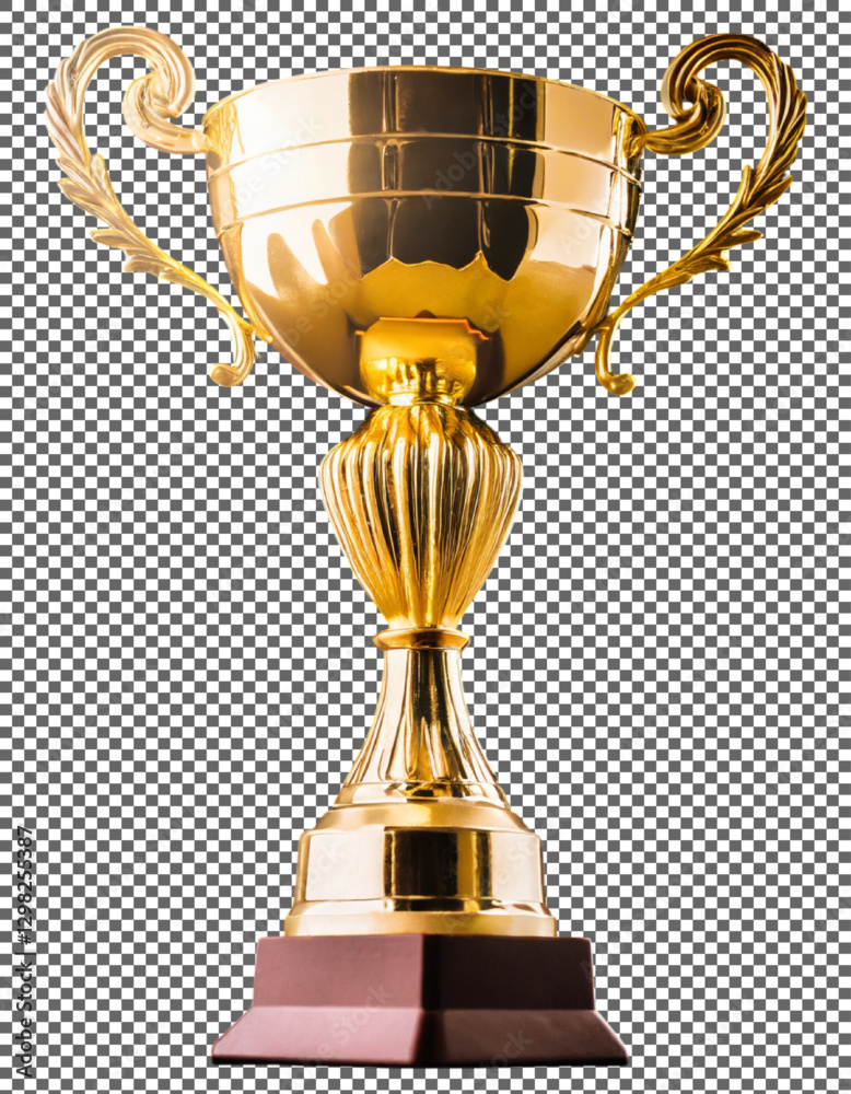 Gold Star Award Trophy for Outstanding Performance on transparent ...