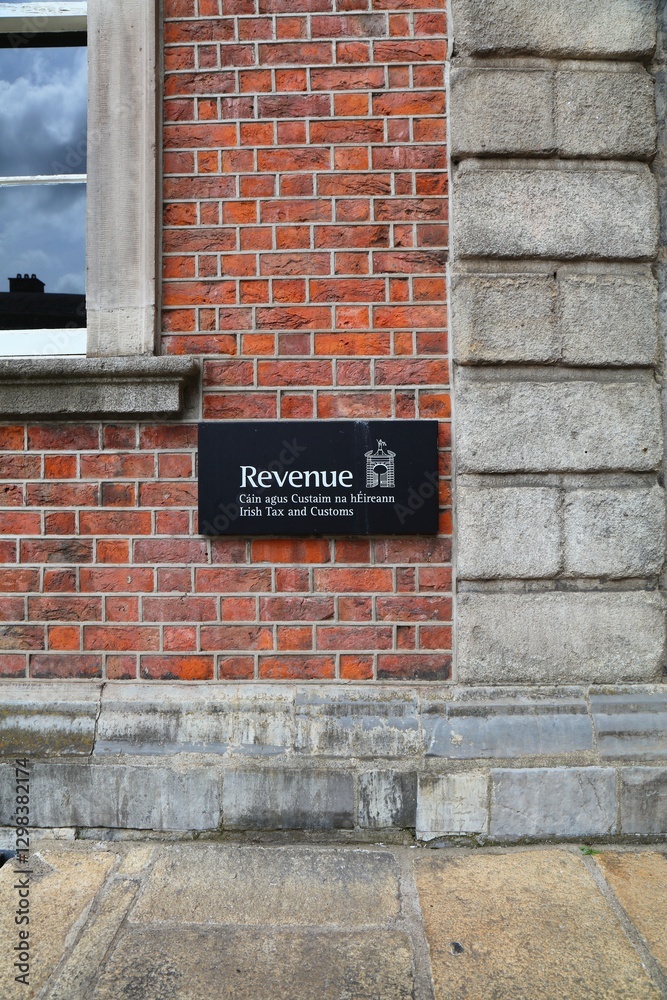 DUBLIN, IRELAND - JULY 5, 2024: Irish Tax and Customs office in ...