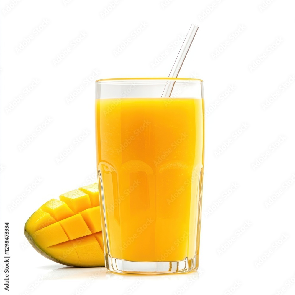 Real mango juice fruit beverage drink. Stock Photo | Adobe Stock