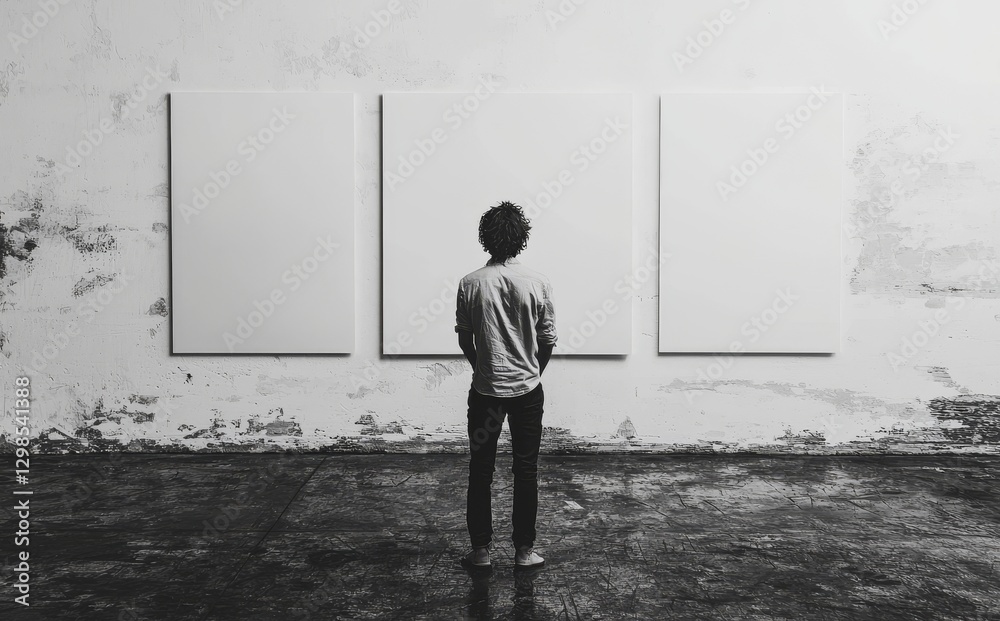 Multiple stacks of flyers are depicted in a square flyer mock-up, a 3D ...