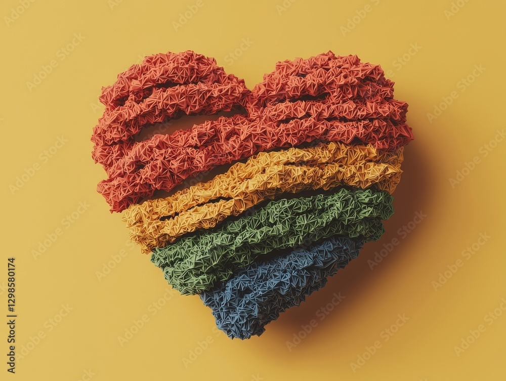 Heart pride rainbow LGBTQ flags and logos are iconic symbols of love ...