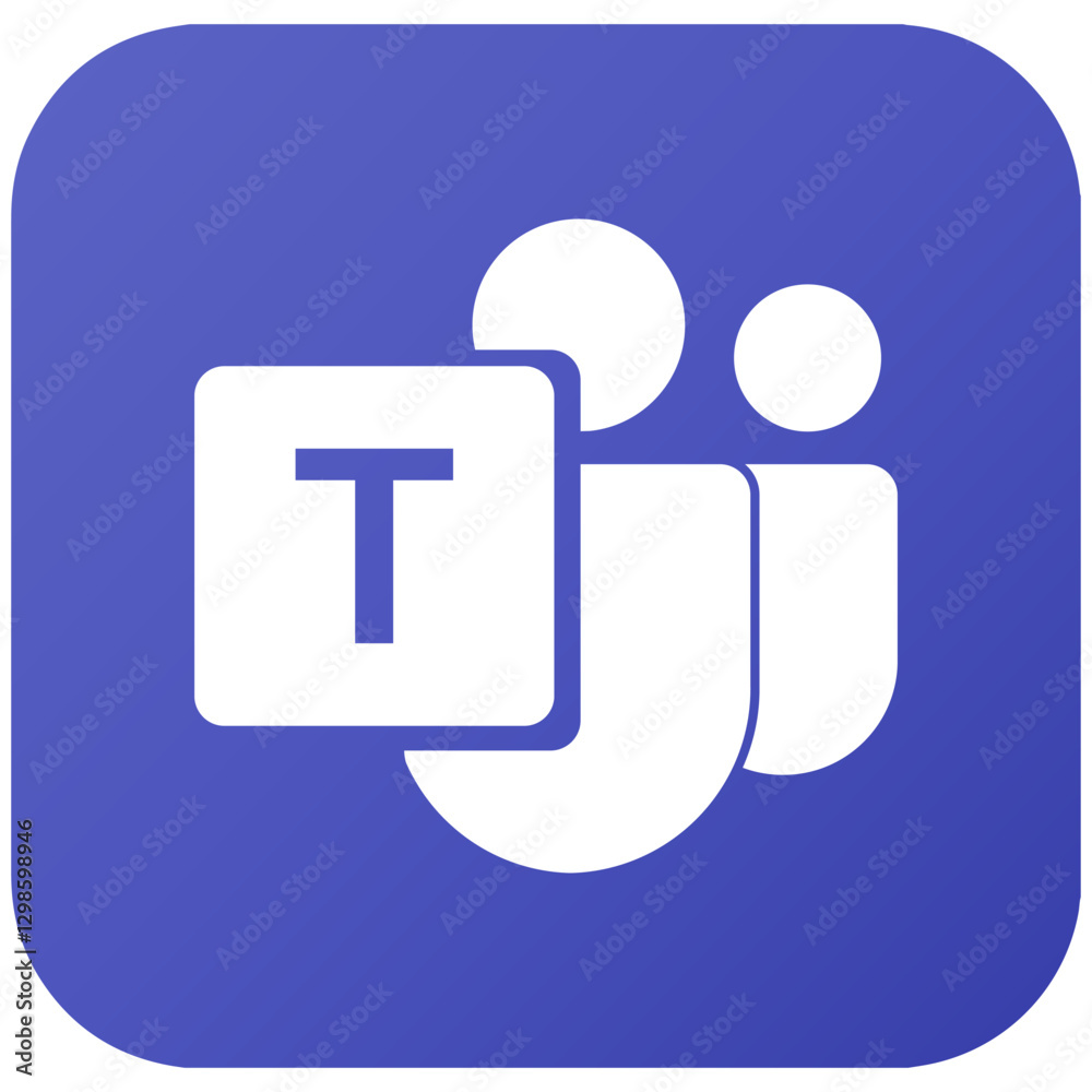 Microsoft Teams logo icon. Social media icon. Popular social media logo ...