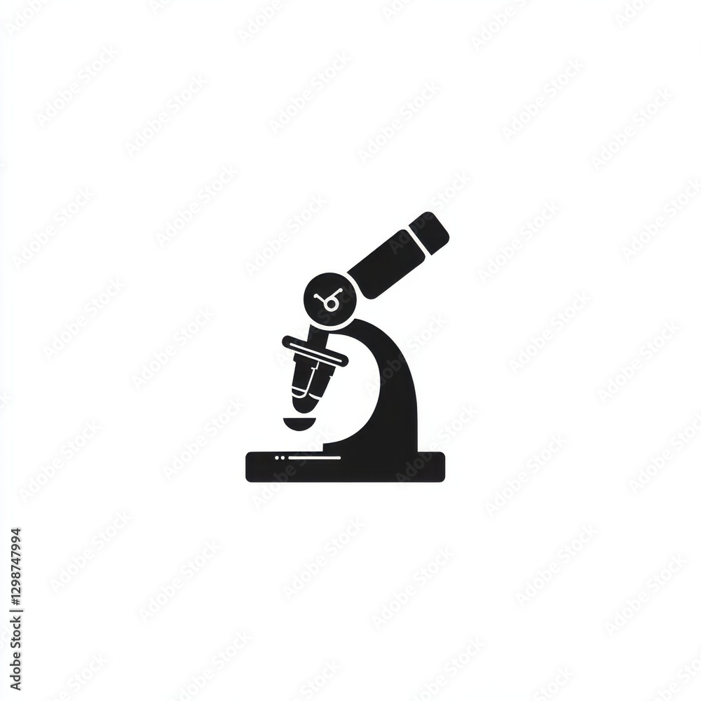 Sophisticated vector logo of stylized microscope with scientific font ...