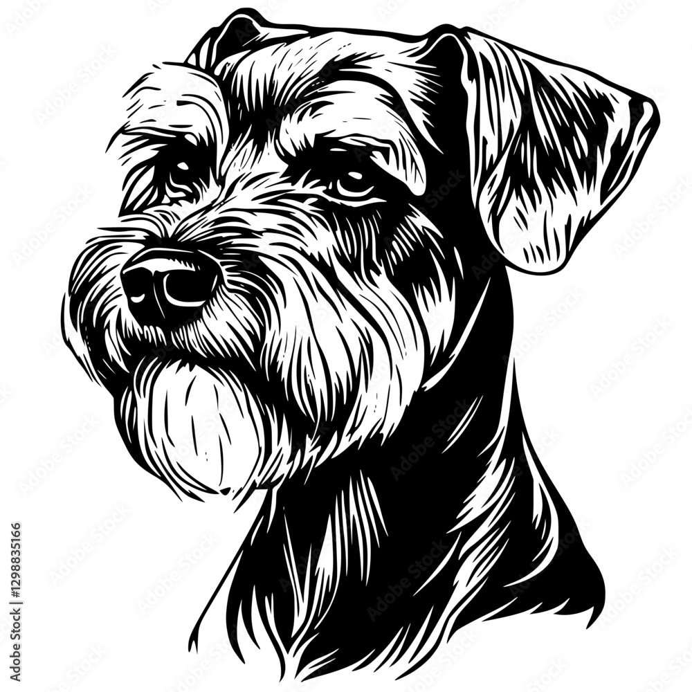Miniature Schnauzer SVG, Silhouettes svg, Dog Peeking SVG for Cricut ...
