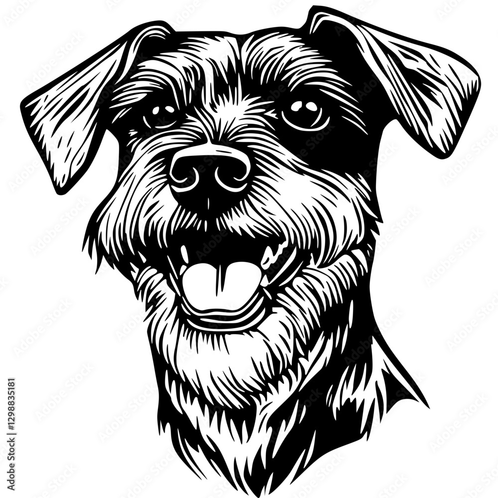 Miniature Schnauzer SVG, Silhouettes svg, Dog Peeking SVG for Cricut ...