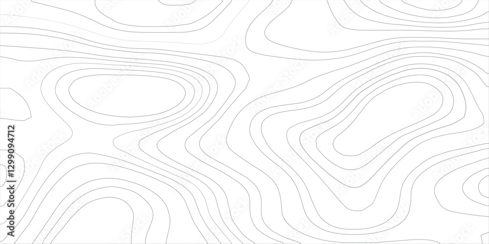 Abstract wave curved lines topographic contours map background ...