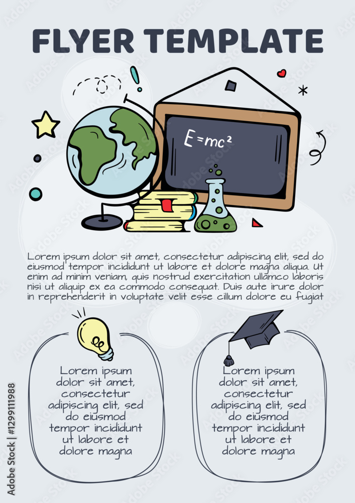 Design of a flyer for university applicants. Advertising of educational ...