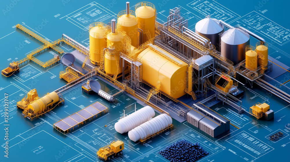 Anaerobic digestion biogas systems. Visual representation of biogas ...