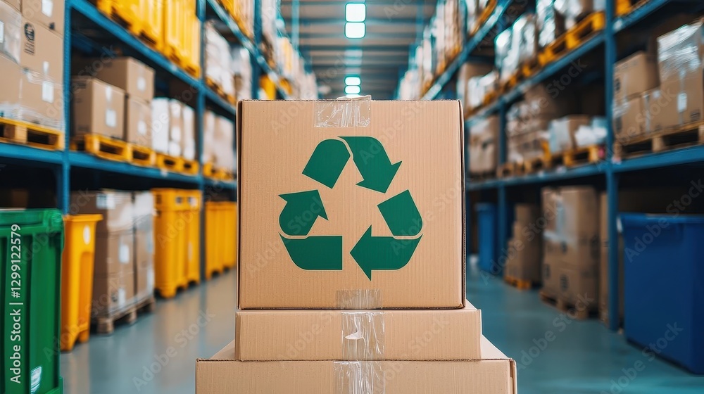 Innovation Green Logistics Concept, Industrial recycling center ...