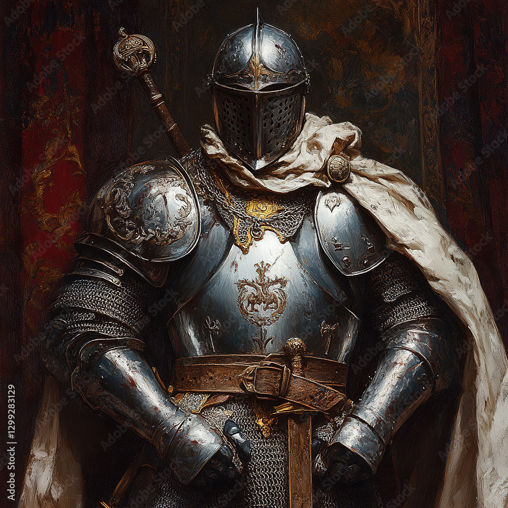 Medieval knight in armor historic castle portrait photography dramatic ...