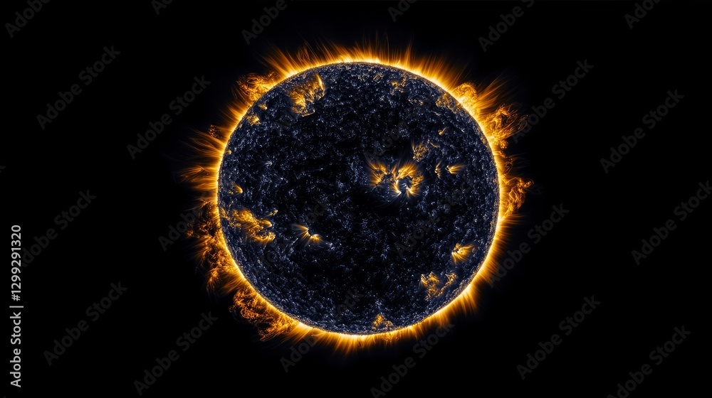 magnetic storm on the Sun brilliantly showcasing its flares and fiery ...