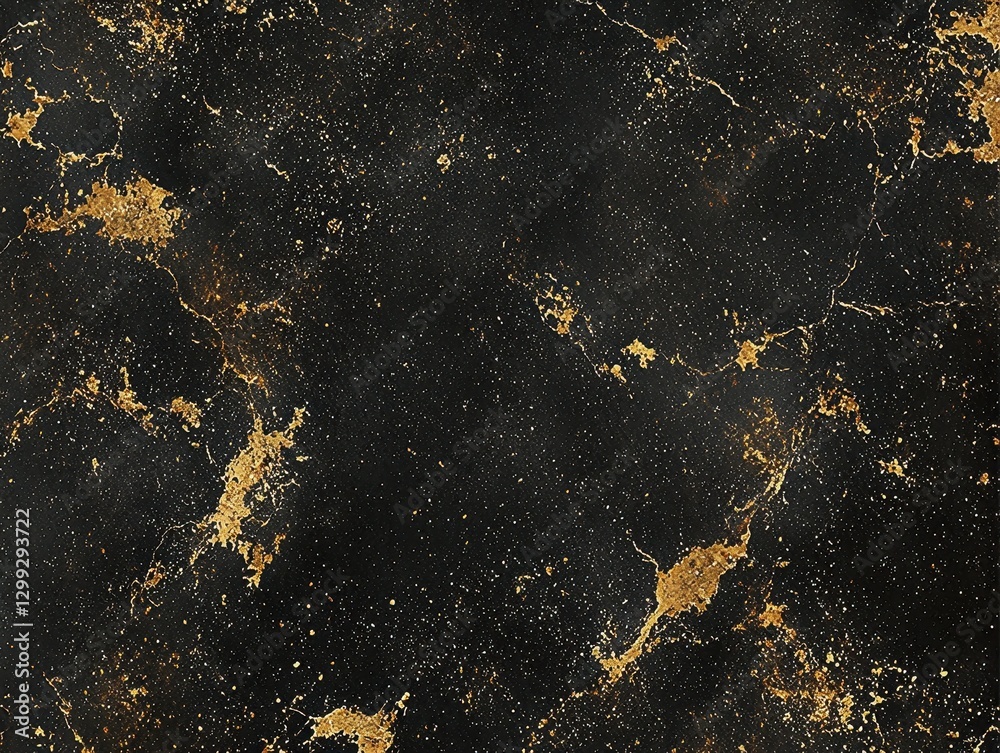 A stark black canvas, marred by a gritty texture, reveals a vignette of ...
