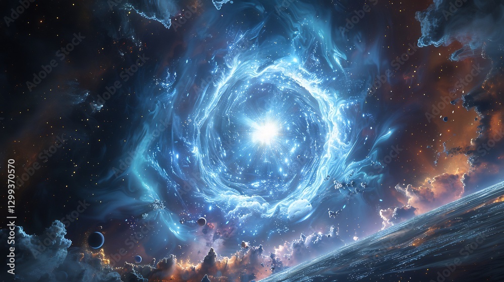 Neutron star spinning at near light speeds its surface glowing with ...