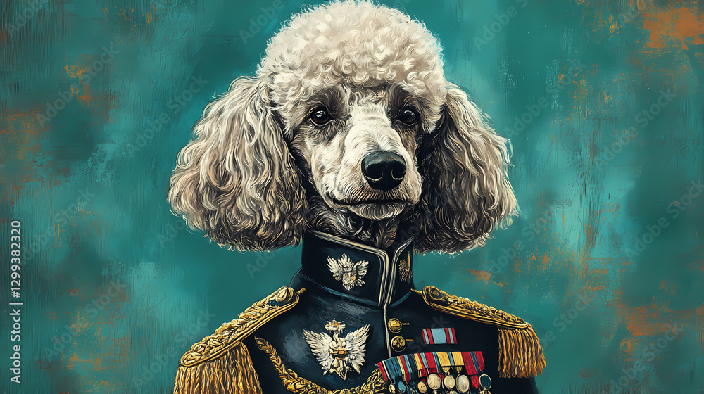 His royal majesty, the canine commander: a regal portrait of a fluffy ...