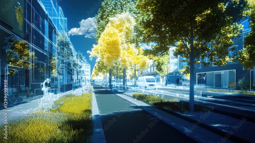 Urban planning concept, sustainable city design, eco-friendly ...