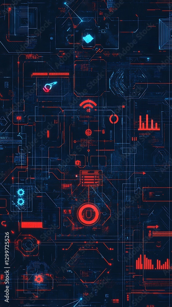 Futuristic cybersecurity innovation with smart firewalls high ...